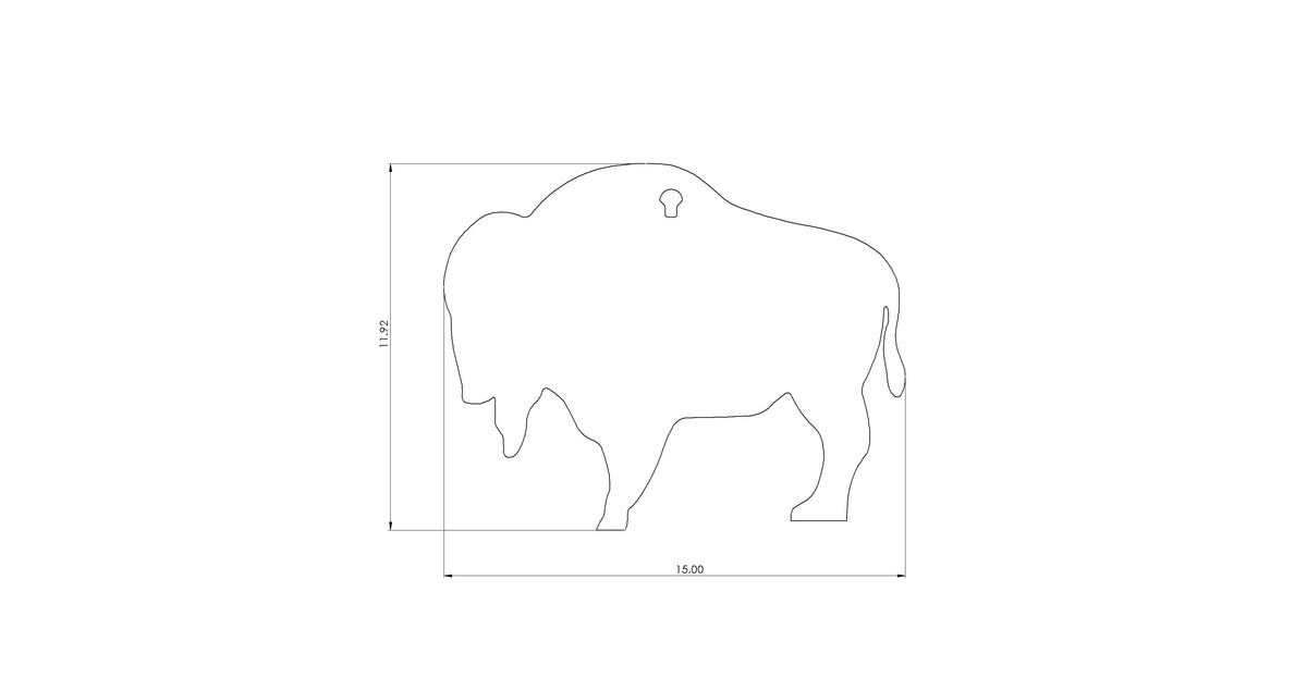 1/4" Buffalo Target: AR500 Steel Silhouette Targets – Xsteel Targets