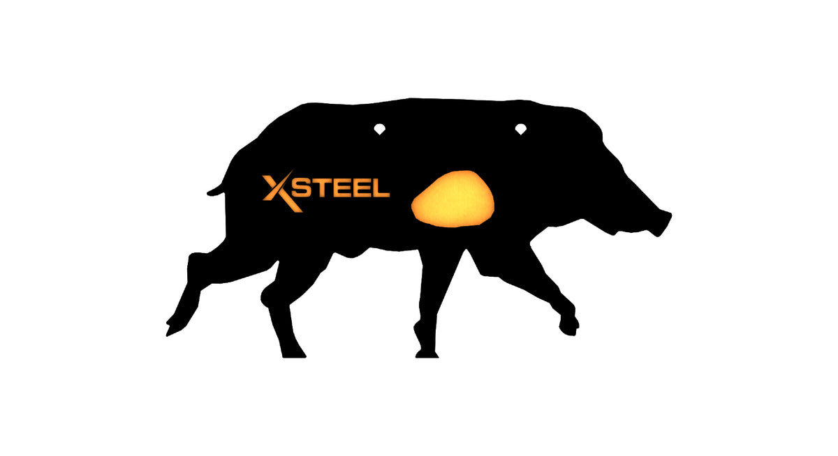 Reactive Hog Target w/ Vitals | AR500 Steel Hanging Targets – Xsteel ...